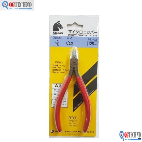 125mm Kìm cắt mạch điện tử Nhật Bản Keiba MN-A05 - CÔNG TY TNHH DV TM THIẾT BỊ VÀ CÔNG NGHỆ QUỐC GIA