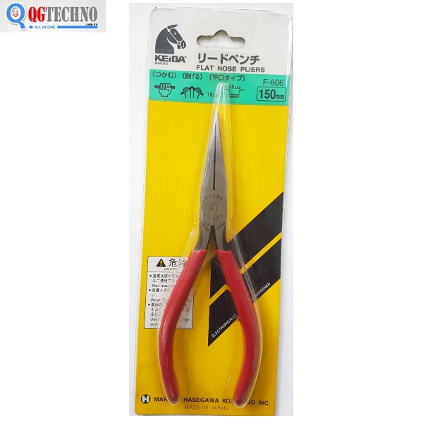 150mm Kìm nhọn mũi dẹp Nhật Bản F-606 Keiba - CÔNG TY TNHH DV TM THIẾT BỊ VÀ CÔNG NGHỆ QUỐC GIA